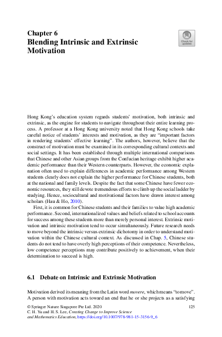 (PDF) Blending Intrinsic and Extrinsic Motivation