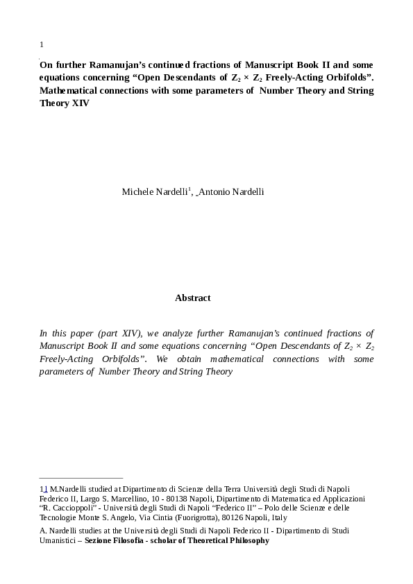 (PDF) On further Ramanujan's continued fractions of Manuscript Book II ...