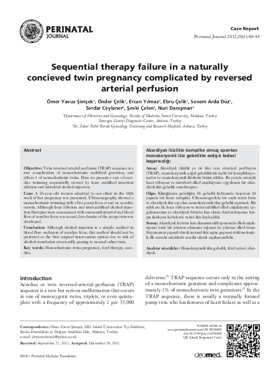 (PDF) Sequential therapy failure in a naturally concieved twin ...