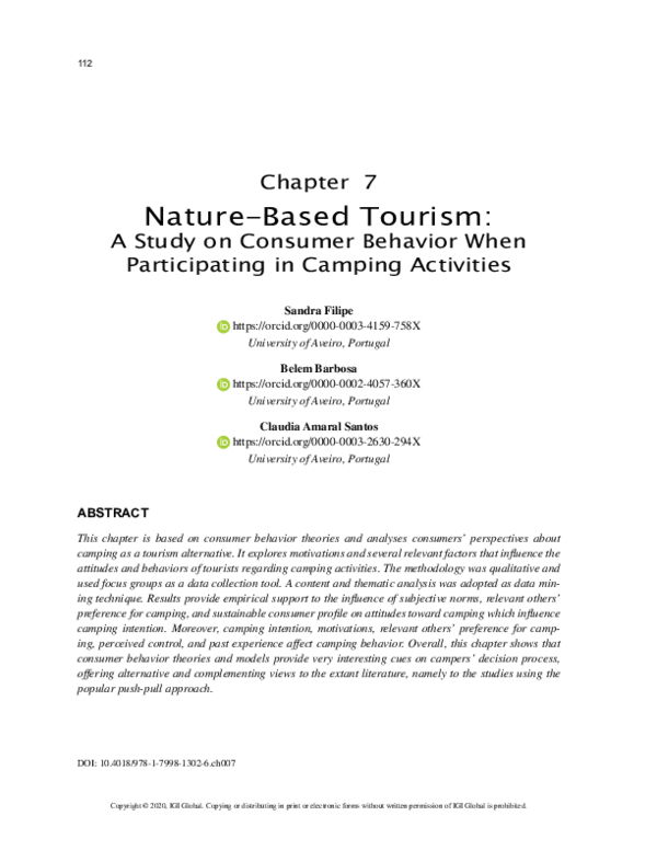 (PDF) Nature-Based Tourism
