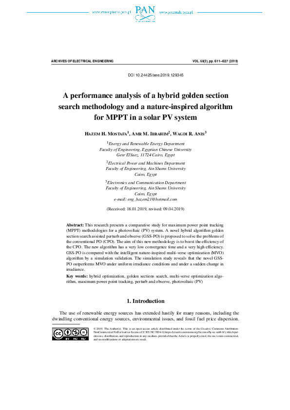 Pdf A Performance Analysis Of A Hybrid Golden Section Search Methodology And A Nature Inspired