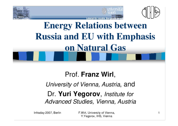 (PDF) Energy relations between Russia and EU with emphasis on natural gas