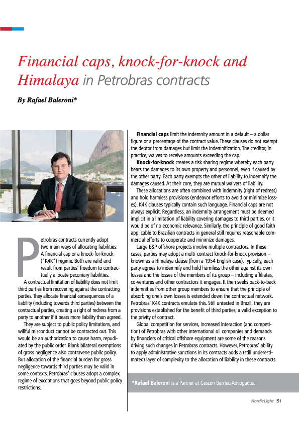 (PDF) Financial caps, knock-for-knock and Himalya in Petrobras contracts