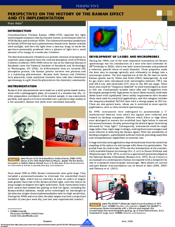 (PDF) Perspectives on the History of the Raman Effect and its ...