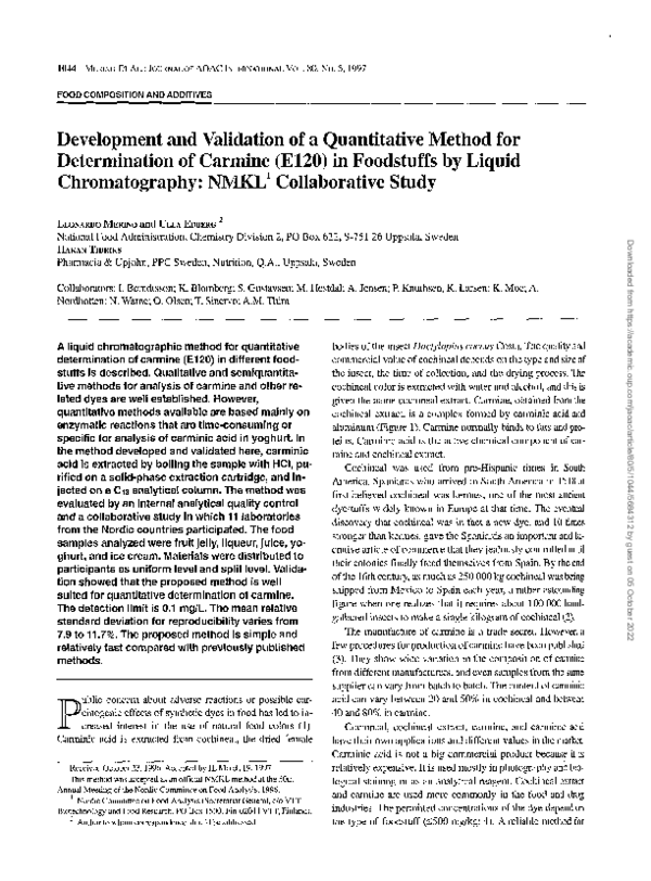 (PDF) Development and Validation of a Quantitative Method for ...