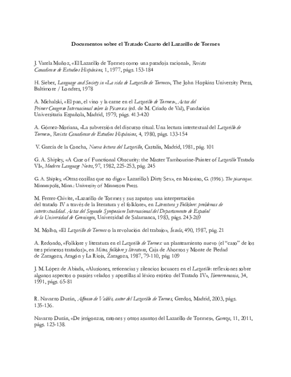 (PDF) Lazarillo de Tormes Tratado Cuarto