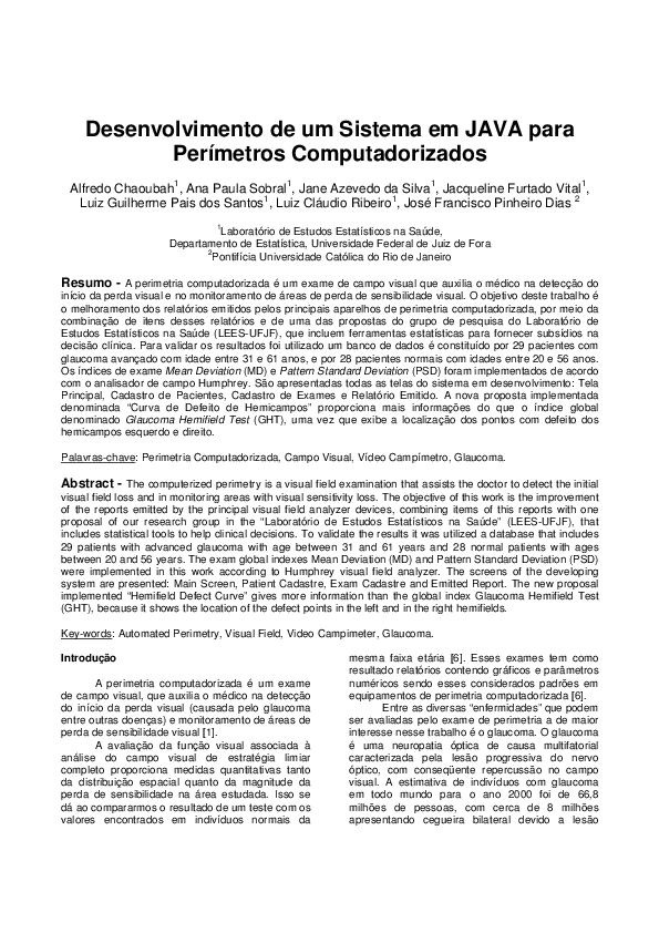 (PDF) Desenvolvimento de um Sistema em JAVA para Perímetros ...