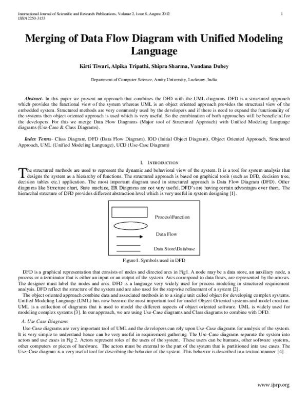 Pdf Merging Of Data Flow Diagram With Unified Modeling Language