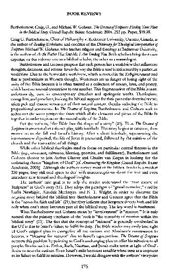 (PDF) The Drama of Scripture: Finding our Place in the Biblical Story ...