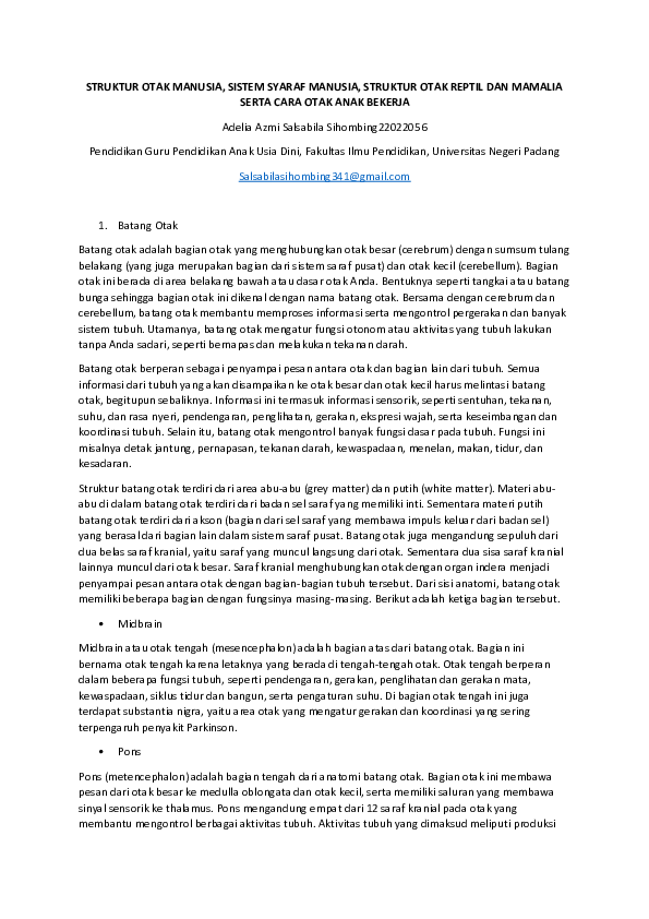 (PDF) STRUKTUR OTAK MANUSIA, SISTEM SYARAF MANUSIA, STRUKTUR OTAK ...