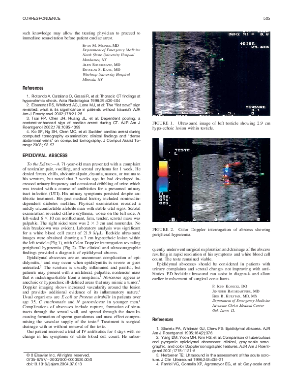 (PDF) Epididymal abscess