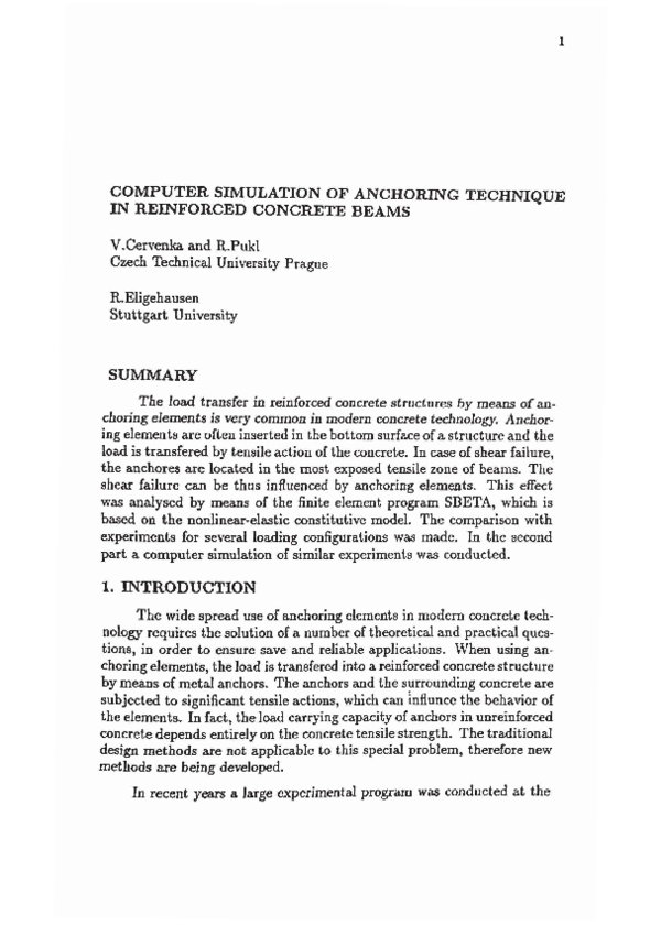 (PDF) Computer simulation of anchoring technique in reinforced concrete ...