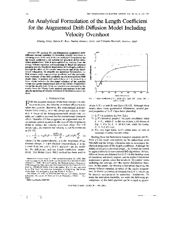 (PDF) An analytical formulation of the length coefficient for the augmented drift-diffusion ...