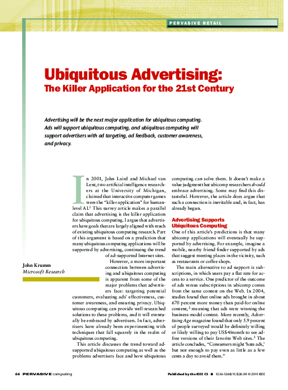 (PDF) Ubiquitous Advertising: The Killer Application for the 21st Century