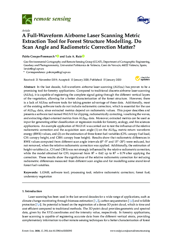 (PDF) A Full-Waveform Airborne Laser Scanning Metric Extraction Tool for Forest Structure ...