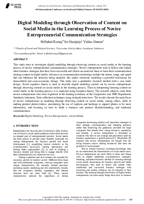 (PDF) Digital Modeling through Observation of Content on Social Media ...