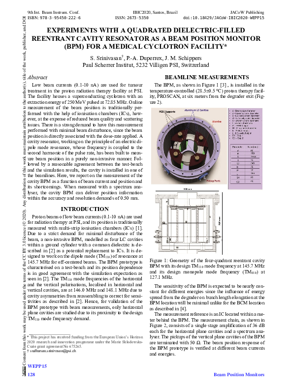 (PDF) Experiments With a Quadrated Dielectric-Filled Reentrant Cavity ...
