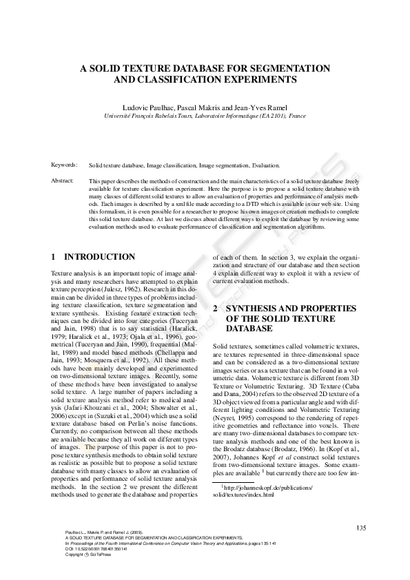 (PDF) A Solid Texture Database for Segmentation and Classification ...