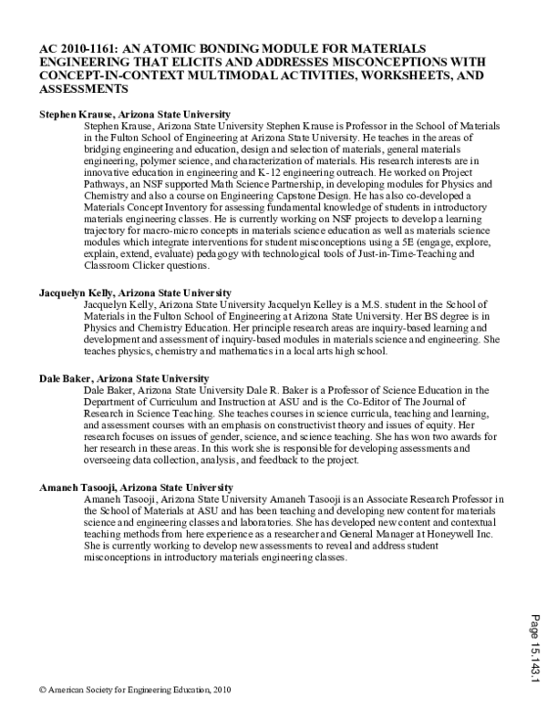 (PDF) An Atomic Bonding Module For Materials Engineering That Elicits ...