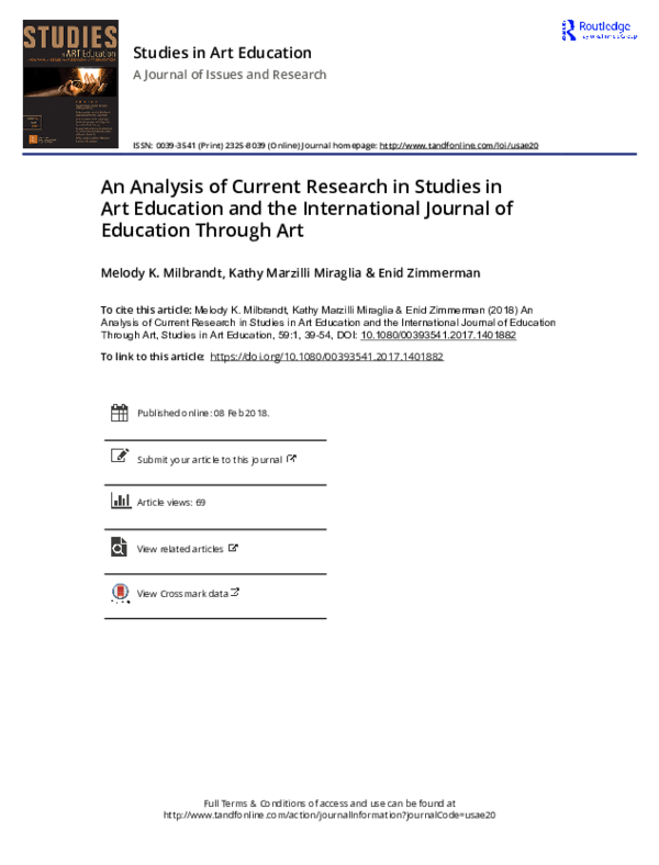 (PDF) An Analysis of Current Research inStudies in Art Educationand ...