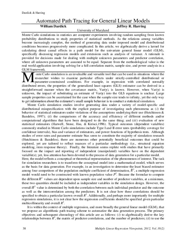 (PDF) Automated Path Tracing for Causal Effects in GLMs