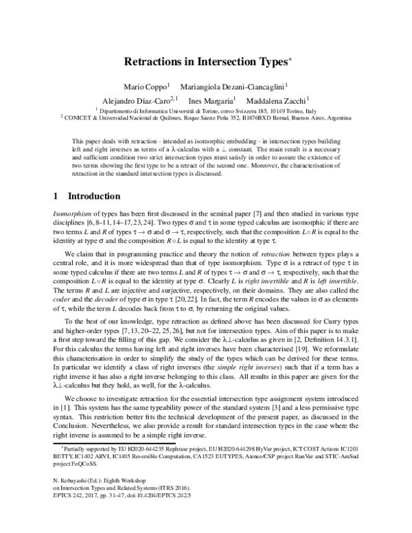 (PDF) Retractions in Intersection Types