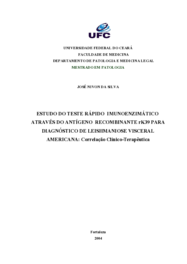 (PDF) Estudo do teste rápido imunoenzimático através do antígeno ...