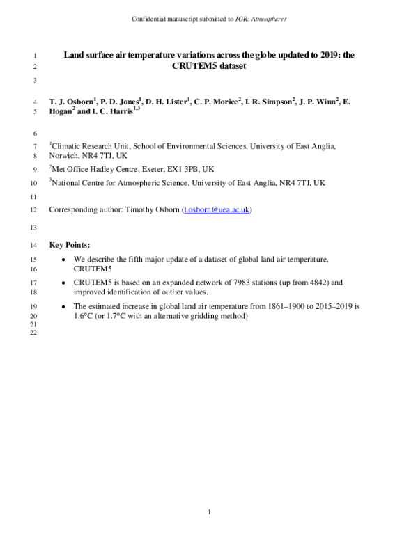 (PDF) Land Surface Air Temperature Variations Across the Globe Updated ...