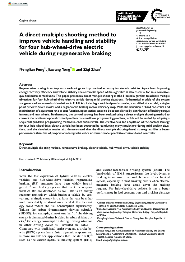(PDF) A direct multiple shooting method to improve vehicle handling and stability for four hub ...