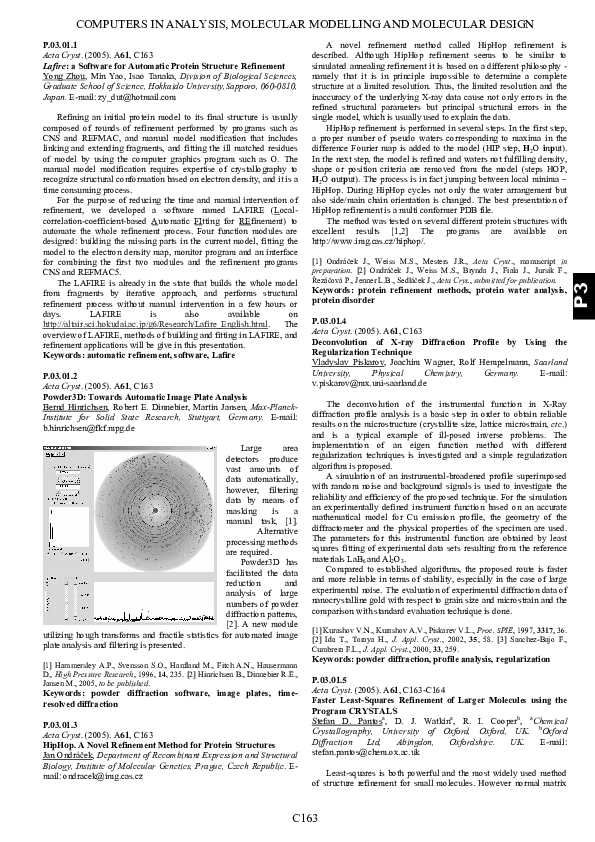 (PDF) Powder3D: towards automatic image plate analysis | Bernd ...