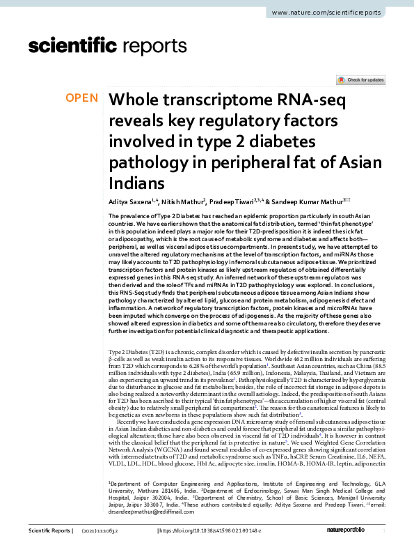 (PDF) Whole transcriptome RNA-seq reveals key regulatory factors ...