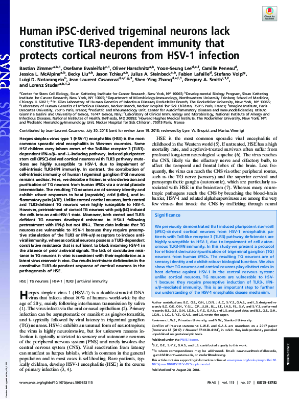 (PDF) Human iPSC-derived trigeminal neurons lack constitutive TLR3 ...