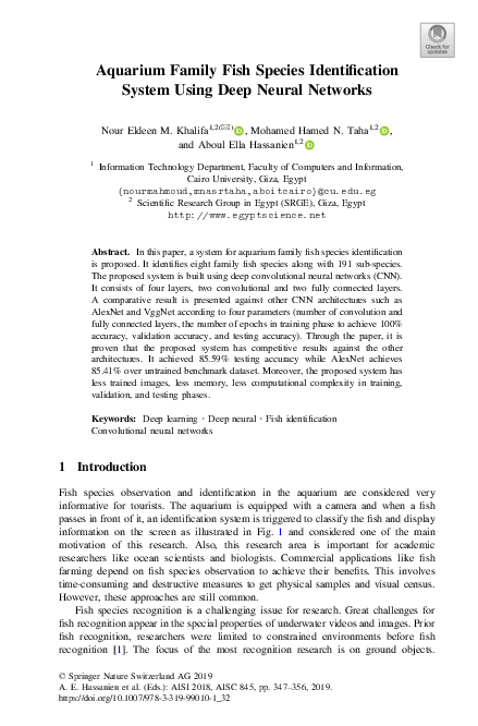 (PDF) Aquarium Family Fish Species Identification System Using Deep ...