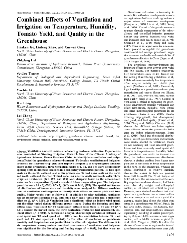 (PDF) Combined Effects of Ventilation and Irrigation on Temperature ...