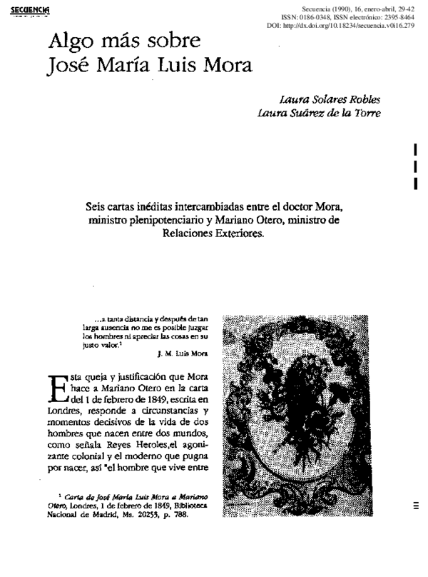 (PDF) Algo más sobre José Ma. Luis Mora