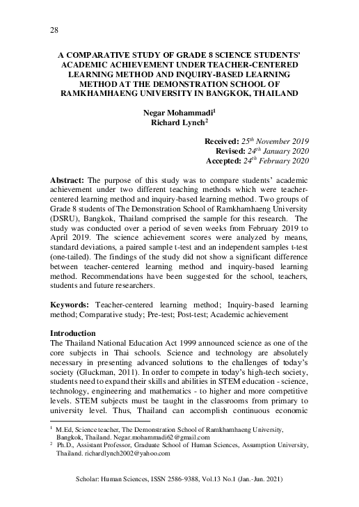 (PDF) A Comparative Study of Grade 8 Science Students’ Academic ...