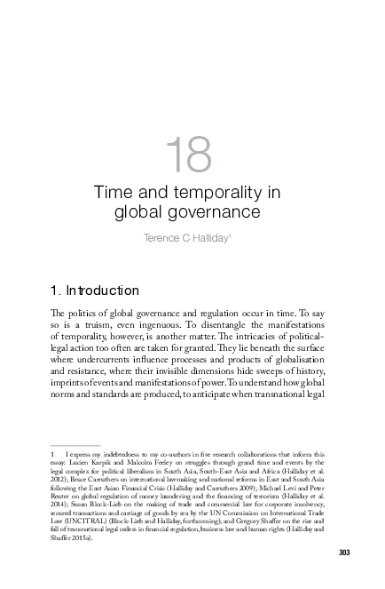 (PDF) Time and temporality in global governance