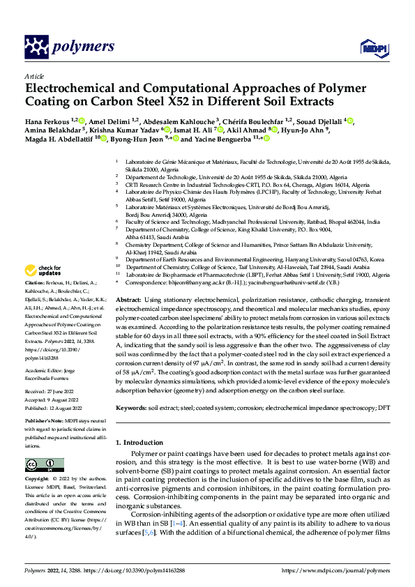 (PDF) Electrochemical and Computational Approaches of Polymer Coating ...