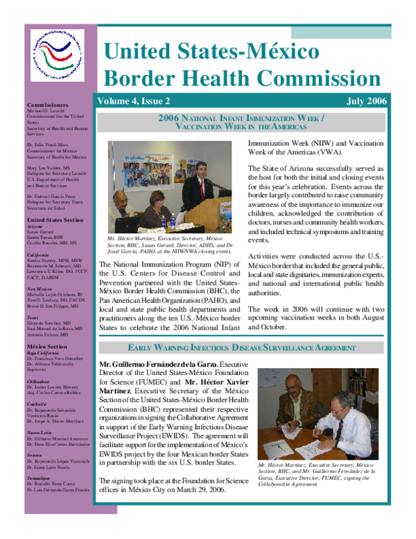 (PDF) United States-México Border Health Commission