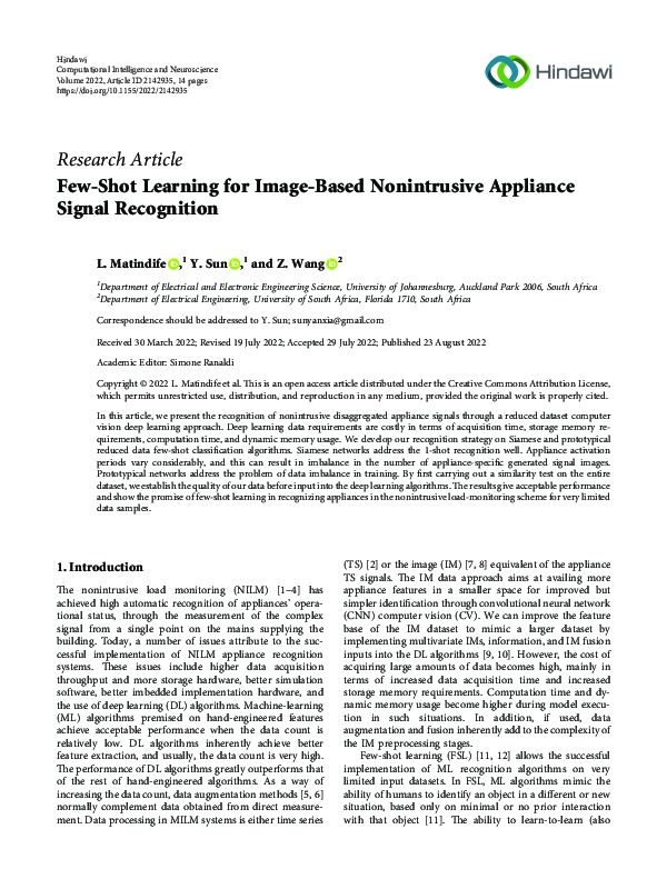 (PDF) Few-Shot Learning for Image-Based Nonintrusive Appliance Signal Recognition