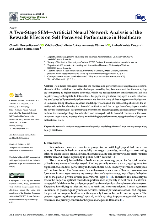 (PDF) A Two-Stage SEM—Artificial Neural Network Analysis of the Rewards ...