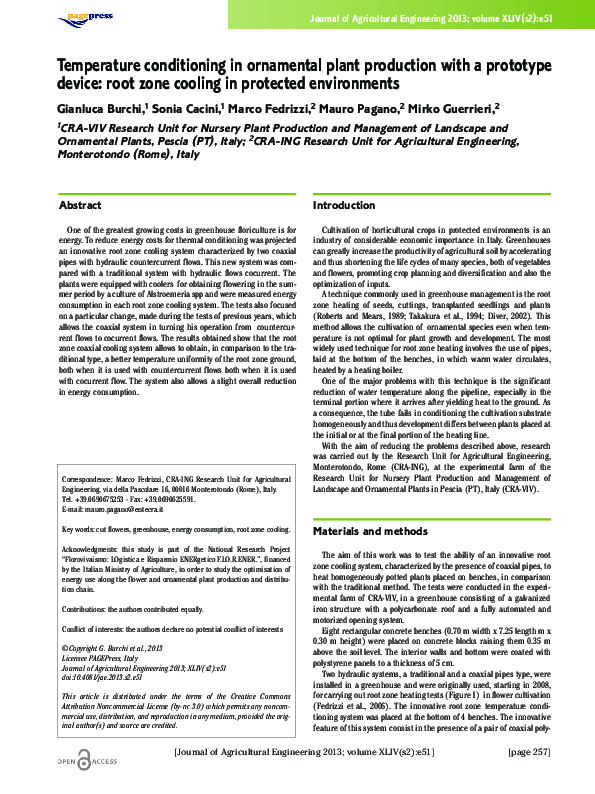 (PDF) Temperature conditioning in ornamental plant production with a ...