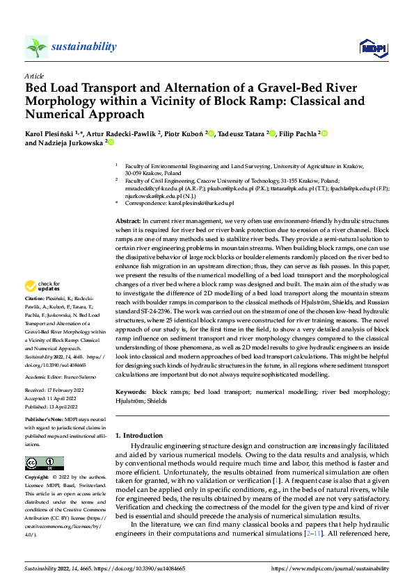 (PDF) Bed Load Transport and Alternation of a Gravel-Bed River ...
