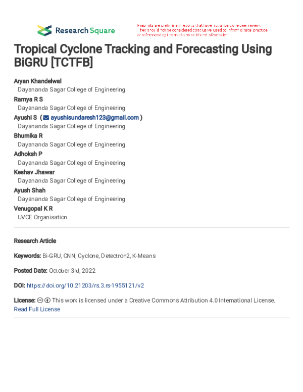 (PDF) Tropical Cyclone Tracking and Forecasting Using BiGRU [TCTFB]