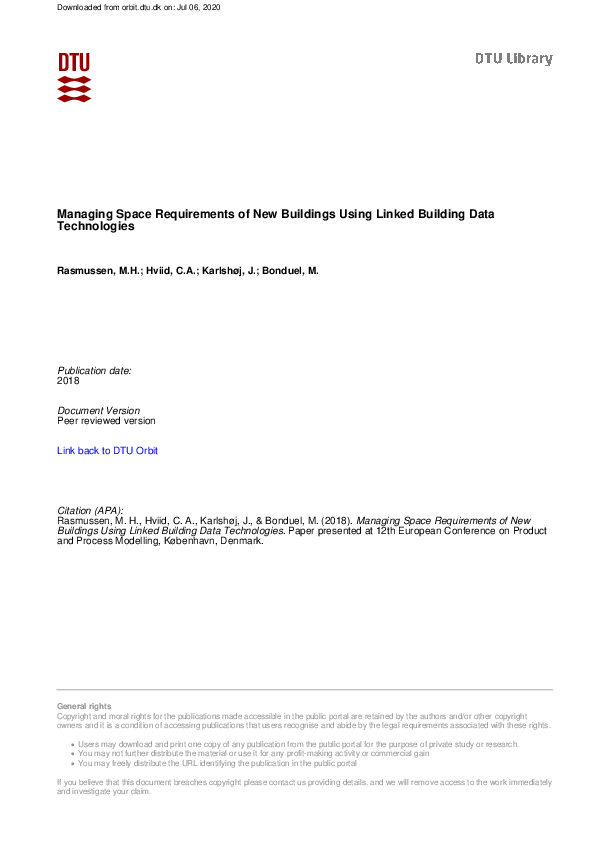 (PDF) Managing space requirements of new buildings using linked ...