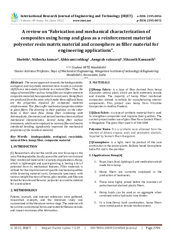 (PDF) A review on "Fabrication and mechanical characterization of ...