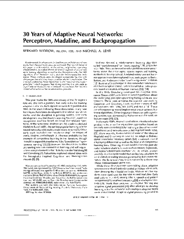 (PDF) 30 Years of Adaptive Neural Networks