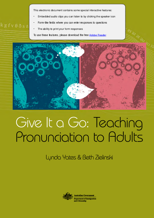 (PDF) Give it a go: teaching pronunciation to adults