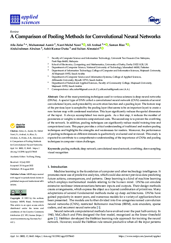 (PDF) A Comparison of Pooling Methods for Convolutional Neural Networks