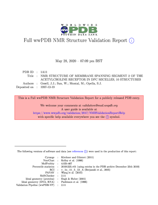 (PDF) NMR Structure of Membrane Spanning Segment 2 of the Acetylcholine Receptor in DPC Micelles ...